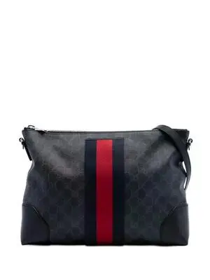 Gucci 2016-2025 Gg Supreme Web Crossbody Bag - Black
