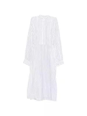 JIL SANDER Striped Midi Dress - White