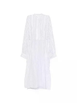 JIL SANDER Striped Midi Dress - White