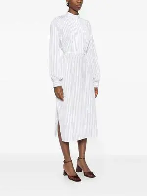 JIL SANDER Striped Midi Shirt Dress