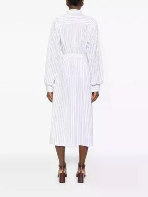 JIL SANDER Striped Midi Shirt Dress