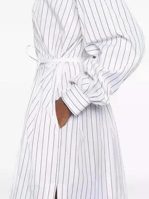 JIL SANDER Striped Midi Shirt Dress