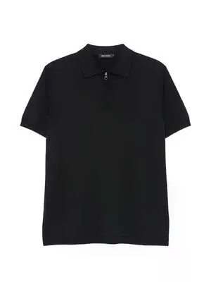 Aspesi Zip-up Polo Shirt - Black
