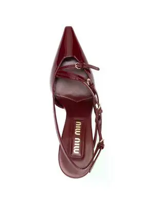 Miu Miu Buckle Detail Slingback Pumps