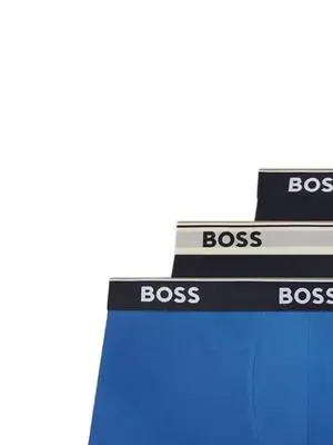 BOSS Logo Waistband Boxer Briefs - Blue