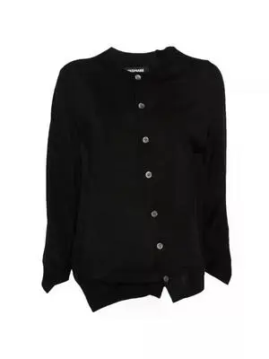 Junya Watanabe Button Asymmetric Cardigan - Black