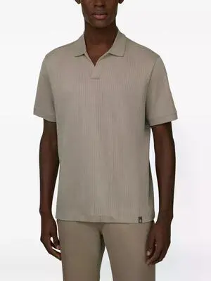 Boggi Milano Pima Cotton Jacquard Polo Shirt