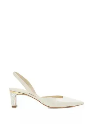 FREYA ROSE Delphine Pointed-toe Heeled Pumps - White