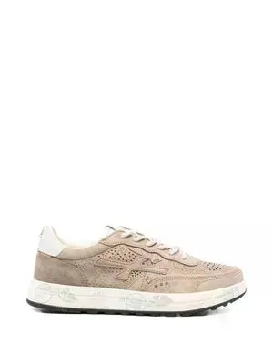 Premiata Nous Perforated-detail Sneakers - Neutrals