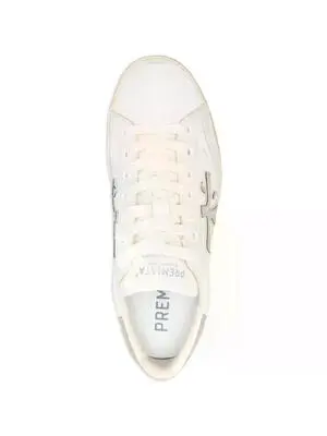 Premiata Stevend Glitter-appliqué Sneakers - Neutrals