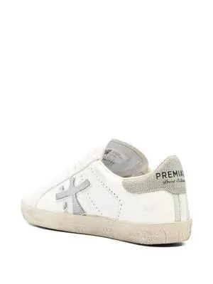 Premiata Stevend Glitter-appliqué Sneakers - Neutrals