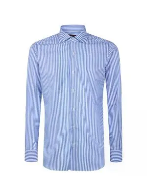 BARBA NAPOLI Striped Shirt - Blue