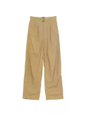 Soeur Belted Pleated Trousers - Neutrals