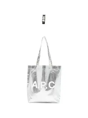 A.p.c. Logo-print Tote Bag - Silver