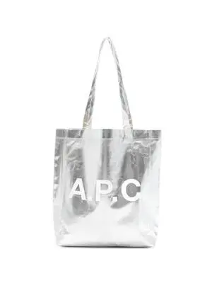 A.p.c. Logo-print Tote Bag - Silver