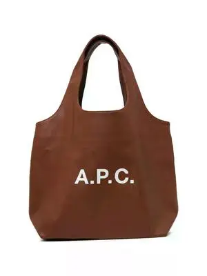 A.p.c. Logo Tote Bag - Brown