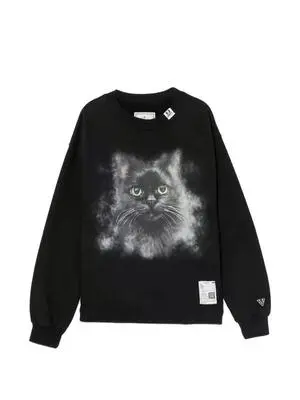 Mihara Yasuhiro Cat-print Sweatshirt - Black