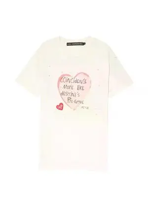 Andersson Bell Heart Message T-shirt - Neutrals