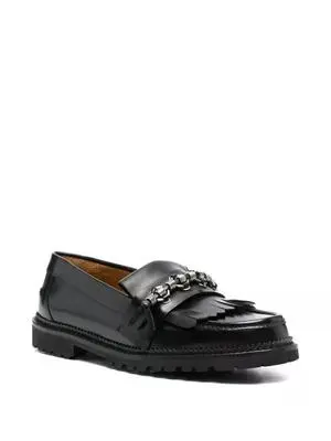 TOGA VIRILIS Leather Loafers With Chain And Tassel Detail