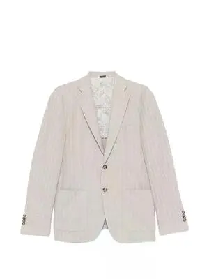 MANUEL RITZ Buttoned Pocket Blazer - Neutrals