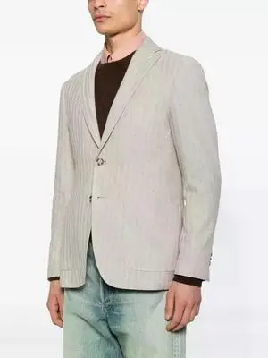 MANUEL RITZ Buttoned Pocket Blazer - Neutrals