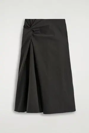 Cos Twist-detail Jersey Midi Skirt - Green