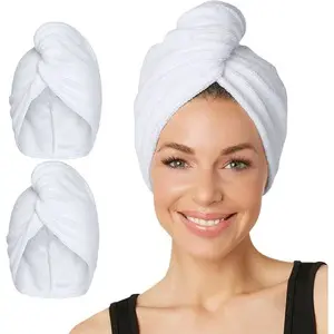 TURBIE TWIST 2-pack Microfiber Hair Towel - White