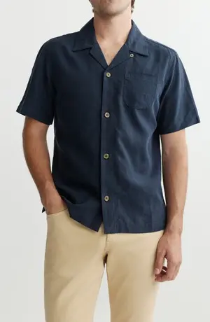 DL1961 Hugh Relaxed Fit Camp Shirt - Nautical