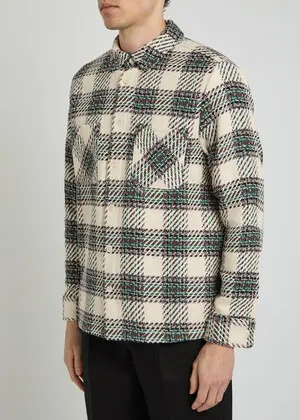 WAX LONDON Whiting Checked Cotton-blend Overshirt - Green