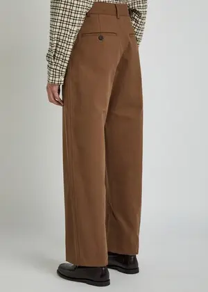 Studio Nicholson Bosworth Curved-leg Cotton Trousers