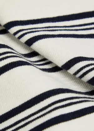 WAX LONDON Dean Striped Textured Cotton T-shirt