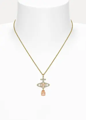 VIVIENNE WESTWOOD Olympia Pavé Drop Pendant Necklace