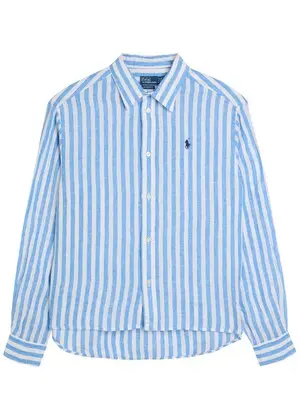 Polo Ralph Lauren Striped Linen Shirt - Blue