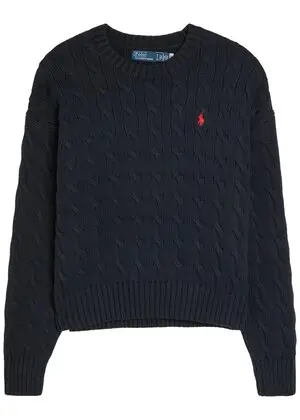 Polo Ralph Lauren Cable-knit Cotton Jumper - Navy