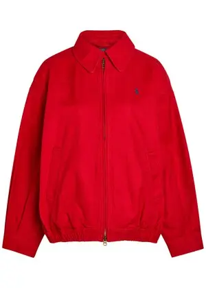Polo Ralph Lauren Logo-embroidered Twill Jacket - Red