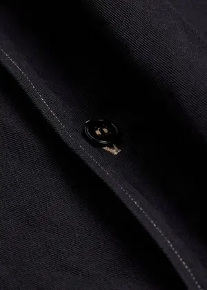 Studio Nicholson Louro Cotton And Linen-blend Shirt - Black