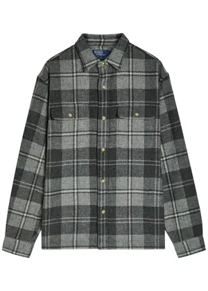 Polo Ralph Lauren Plaid Wool Overshirt - Navy