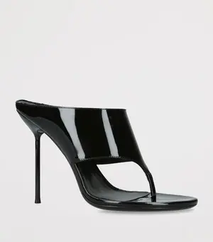 Paris Texas Patent Leather Lidia 105 Sandals - Black