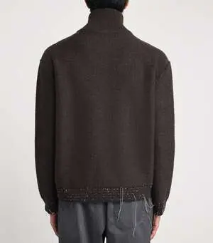 MAISON MARGIELA Wool-blend Quarter-zip Sweater