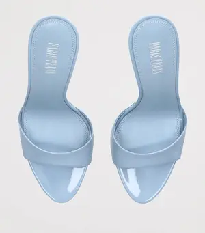 Paris Texas Patent Leather Lidia Mules 105 - Blue