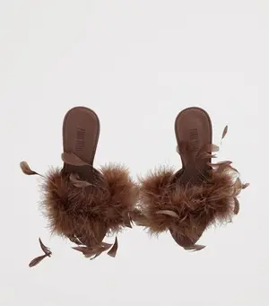 Paris Texas Feather Lidia Mules 105