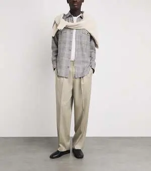 Agnona Silk-wool Check Shirt