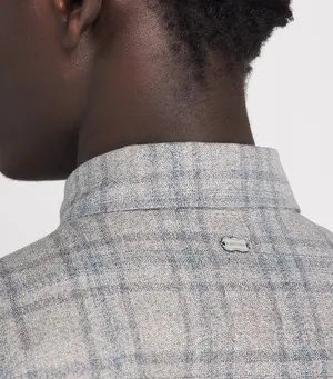 Agnona Silk-wool Check Shirt
