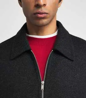 JIL SANDER Virgin Wool Bomber Jacket