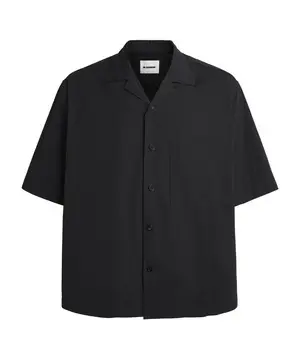 JIL SANDER Cotton Short-sleeve Shirt - Black
