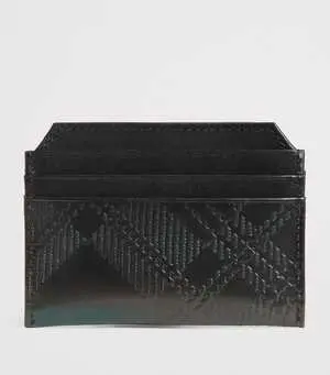 VIVIENNE WESTWOOD Leather Embossed Check Card Holder