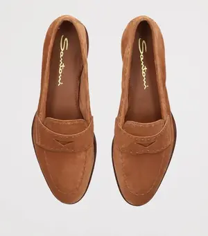 Santoni Suede Marlene Dash Loafers