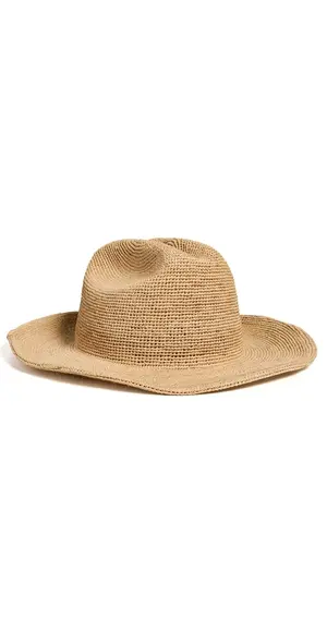 Brixton Odessa Straw Packable Cowboy Hat - Tan