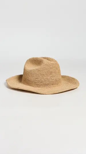 Brixton Odessa Straw Packable Cowboy Hat