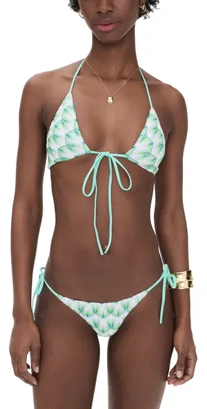 Missoni String Bikini Set - Multi Light Blue/green